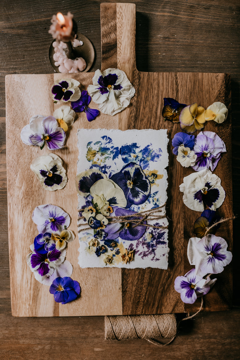 Crafting with Violas – Pounded, Pressed, and Dried – Cedar House Living LLC